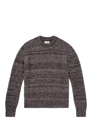 Oliver Spencer Slim-fit Space-dyed Knitted Sweater - Black
