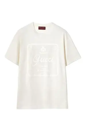 Gucci Cotton Jersey T-shirt With Print - Beige