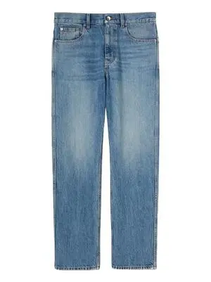 Gucci Slim Fit Cotton Denim Pants - Blue