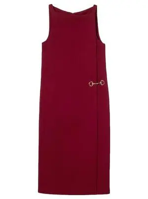 Gucci Sablé Dress With Horsebit Detail - Bordeaux