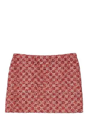 Gucci Gg Tweed Mini Skirt - Orange