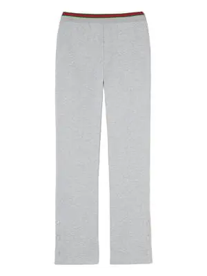 Gucci Cotton Jersey Leisure Pants With Web - Grey