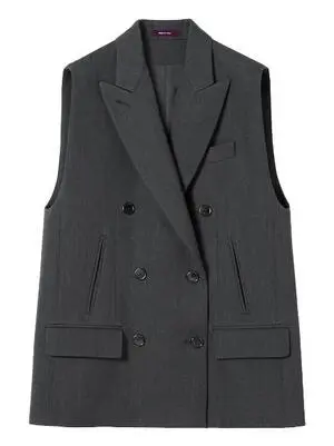 Gucci Wool Vest With Web Insert - Black