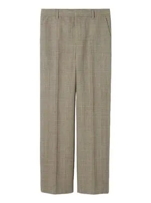 Gucci Prince Of Wales Wool Pants - Beige