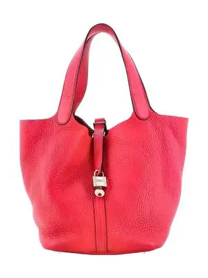 Hermès Picotin Lock Clemence Mm Bucket Bag - Pink