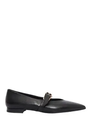SERGIO LEVANTESI Buckle-strap Ballet Flats - Black