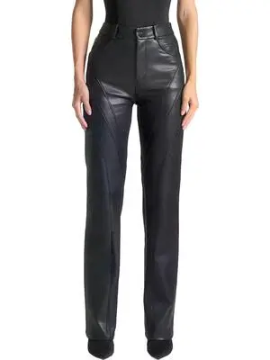 Manière De Voir Stitch Detail Biker Trousers - Black