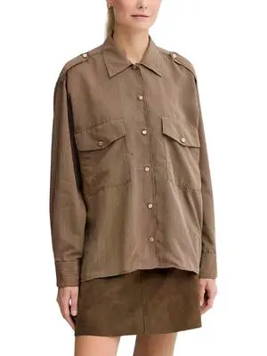 SESSUN Pinestripe Shirt - Brown