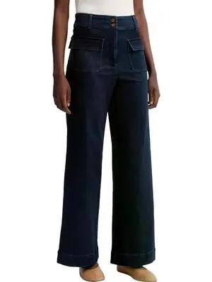SESSUN High-waisted Wide Leg Jeans - Blue
