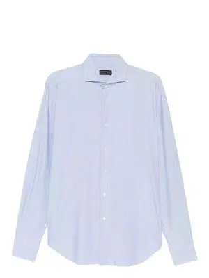 DELL'OGLIO Buttoned Striped Shirt - Blue