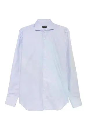 DELL'OGLIO Buttoned Long-sleeve Shirt - Blue