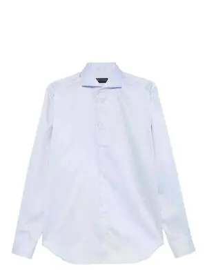 DELL'OGLIO Buttoned Long-sleeve Shirt - Blue