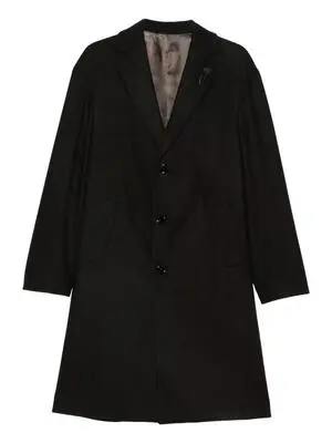 LARDINI Single-breasted Coat - Black