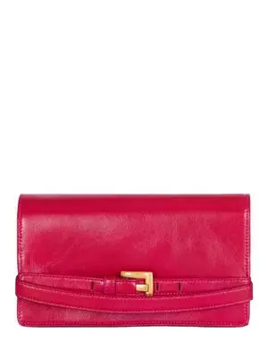 Balmain Clutch With Belt Detail - Pink