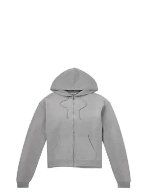 Auralee Product Dyed Pima Cotton Zip-up Hoodie - Gray