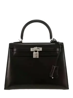 Hermès Kelly 25 Leather Tote - Black