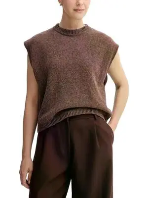 SESSUN Sleeveless Knitted Top - Brown