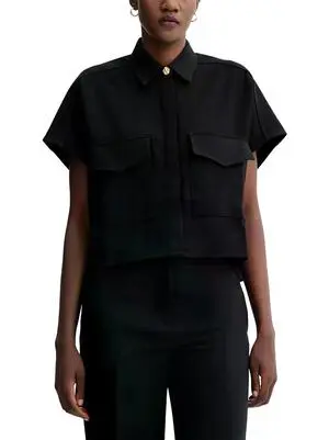 SESSUN Short Sleeve Shirt - Black