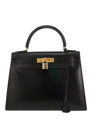 Hermès 1971 Kelly 28 Leather Handbag - Black