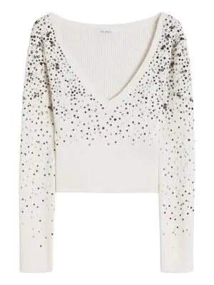 Max Mara Wool And Cashmere V-neck Sweater - Ivory