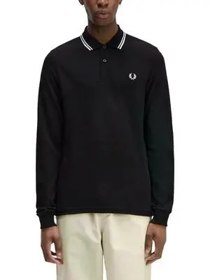 Fred Perry Embroidered Logo Polo Shirt - Black