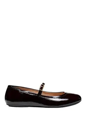 Geox Palmaria Buckle Strap Ballet Flats - Brown