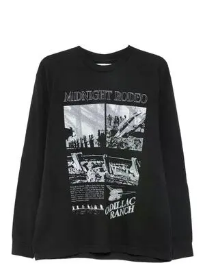 MIDNIGHT RODEO Graphic Long-sleeve T-shirt - Black