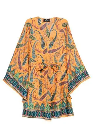 Etro Paisley Silk Dress - Orange