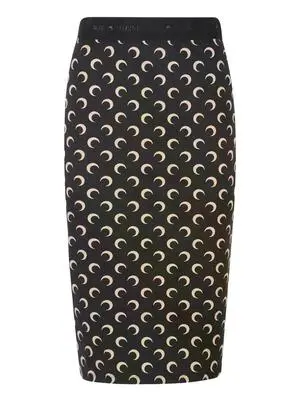 MARINE SERRE Moon-Print Midi Skirt