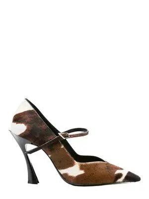 MUGLER 95mm Fang Pointed-toe Pumps - Brown