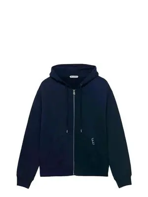 JW Anderson Cotton Zip-up Hoodie - Blue