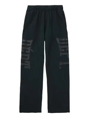 GALLERY DEPT. Post Workout Logo-print Wide-leg Cotton-jersey Sweatpants - Black