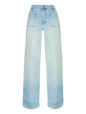 Victoria Beckham Patch-pocket Straight-leg Jeans - Blue
