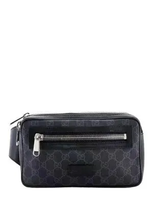 Gucci Soft Zip Gg Coated Canvas Small Belt Bag - Black