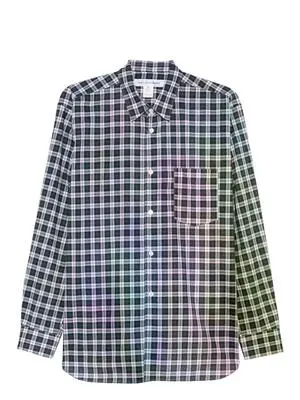 Comme Des Garçons Plaid-pattern Pocket Shirt - Green