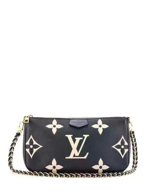 LOUIS VUITTON Multi Pochette Accessoires Bicolor Monogram Empreinte Giant - Black