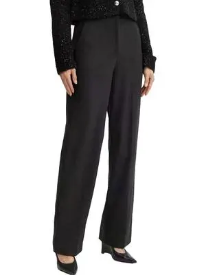 Patrizia Pepe Stitch-detail Trousers - Black