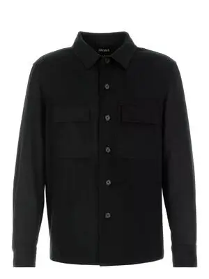 Zegna Alba Pocket Overshirt - Black