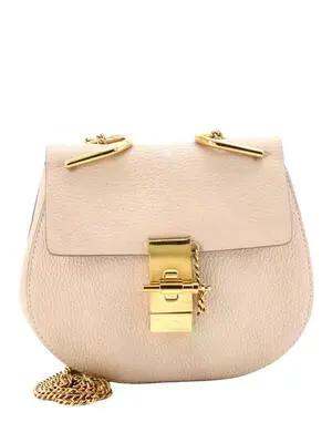 Chloé Drew Leather Mini Crossbody Bag - Neutrals