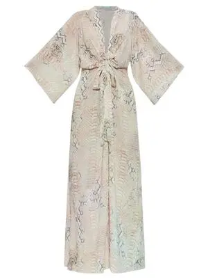 Melissa Odabash Wisdom Knot Animal-print Maxi Dress - Neutrals