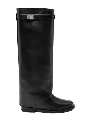 VIA ROMA 15 Buckle Strap Boots - Black
