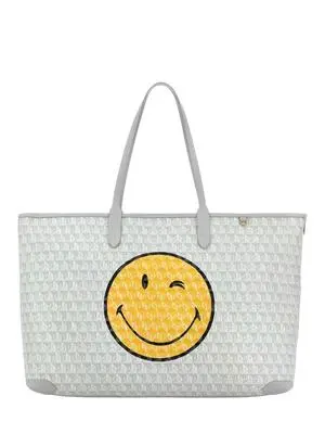 ANYA HINDMARCH Printed Canvas Tote Bag - White
