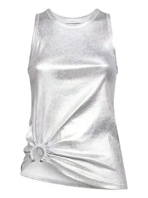 Rabanne Asymmetric-hem Top - Silver