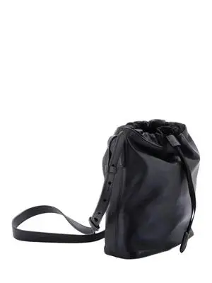 LOUIS VUITTON Monogram Shadow Leather Nano Bucket Bag - Black