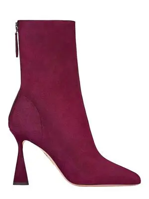 AQUAZZURA 95mm Amore Zip-fastening Heeled Boots - Purple