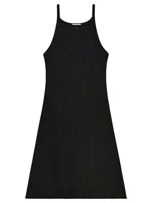 COURREGES Ribbed-Knit A-Line Mini Dress