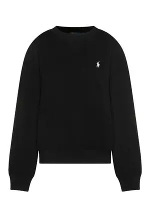 Polo Ralph Lauren Logo-embroidered Crew-neck Sweater - Black