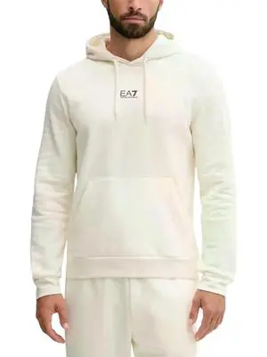 Emporio Armani Logo Hoodie - Neutrals