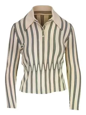 Zimmermann Long-sleeve Polo Top - Neutrals