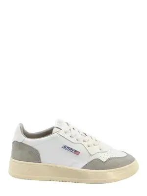 AUTRY Medalist Low-top Sneakers With Suede Inserts - White